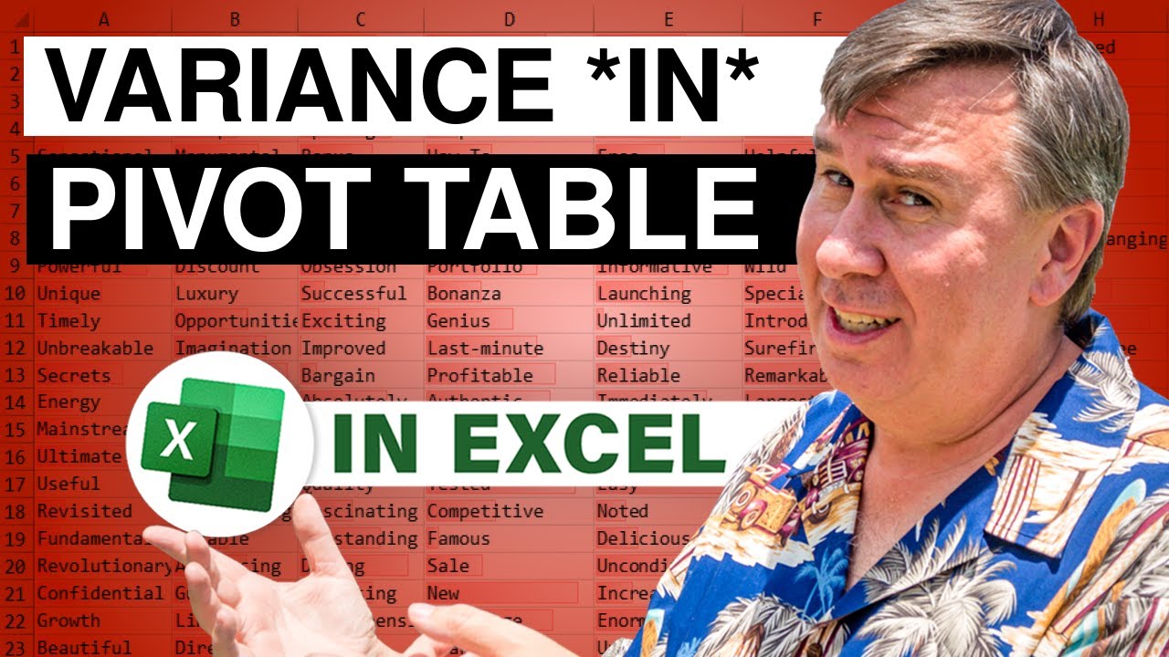 Excel Variance Inside The Pivot Table - Episode 2605 | MrExcel Message Board