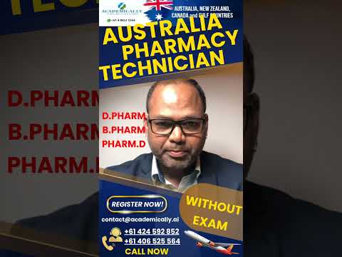 AUSTRALIA PHARMACY TECHNICIAN JOBS NO EXAM || D.Pharm B.Pharm Pharm.D + 1Year Experience | JOBS 2022