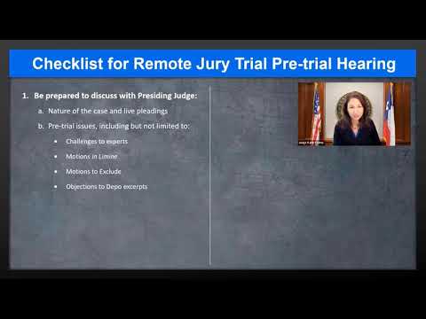 Remote Jury Trial 101 - Part 3: Docket Call