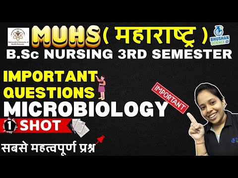 MUHS BSC Nursing 3rd Semester | microbiology important questions | B.Sc NURSING 2024 IMP QUESTIONS