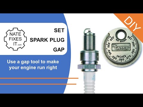 How to set spark plug gap - small engine repair and tune-up on a Honda Harmony 215 lawnmower