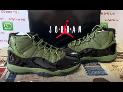 Unboxing Jordan 11 Military Green 1st Review