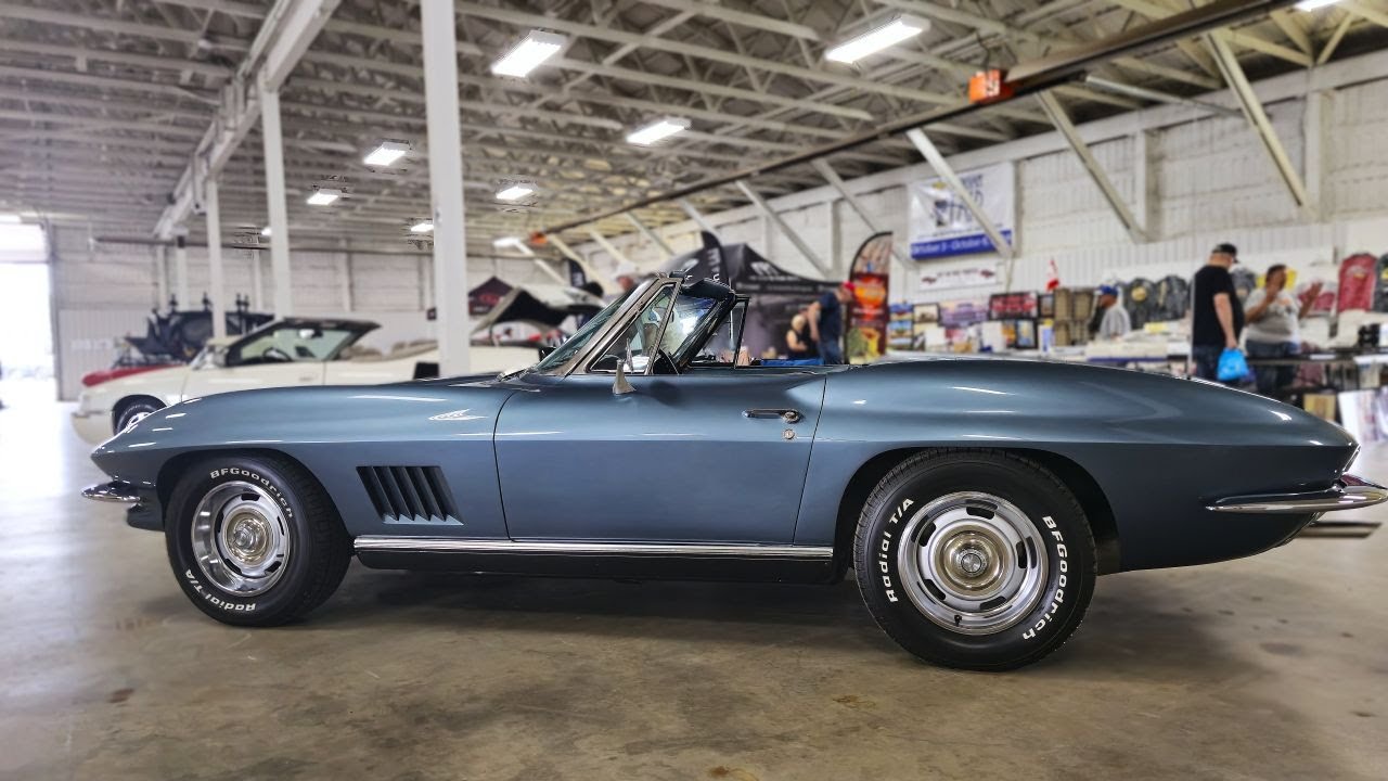 1967 Chevrolet Corvette is a Collector's Dream. In stunning blue. 4k. 2025 Classic American Muscle