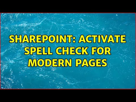 Sharepoint: Activate spell check for modern pages
