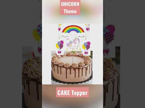 Diy Cake Topper | Unicorn theme #shorts #caketopper #cakedecorating