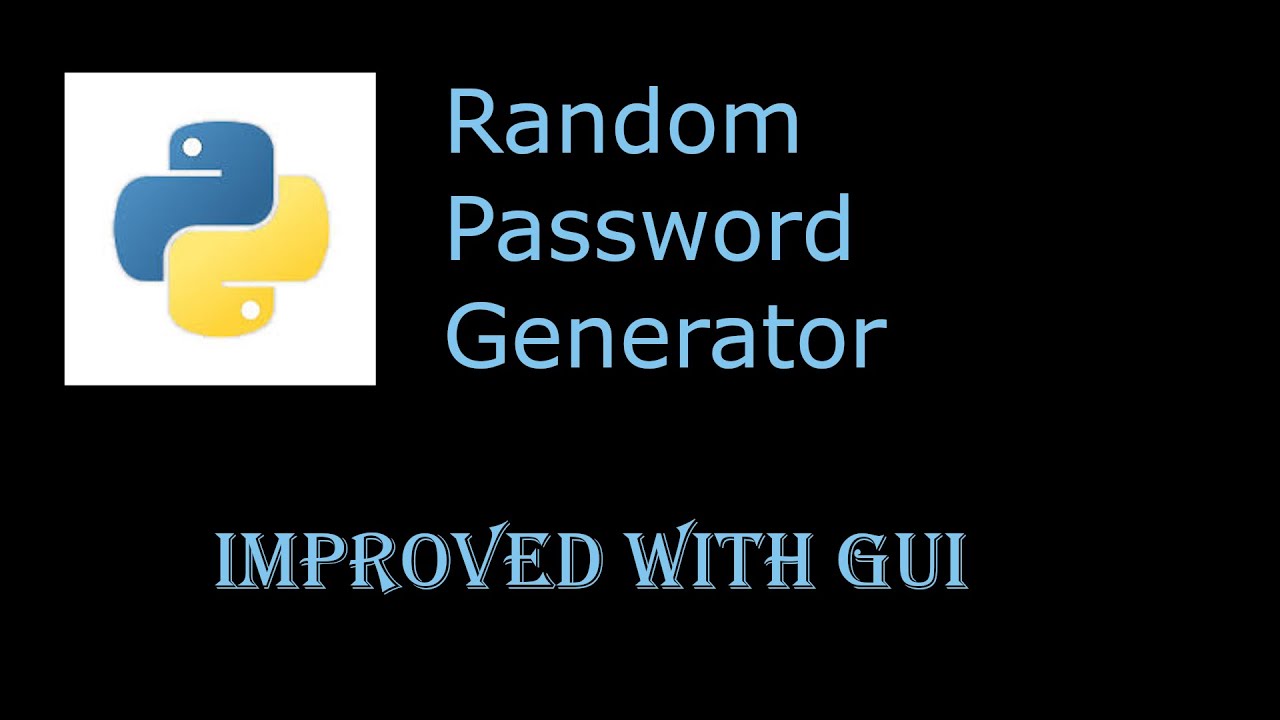 Password Generator using python with GUI