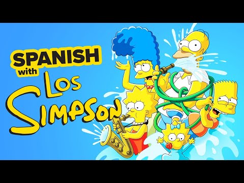 Learn Spanish with Cartoons: The Simpsons - Visit to the waterpark