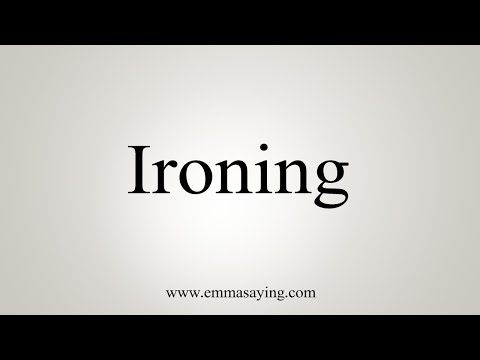 How To Say Ironing
