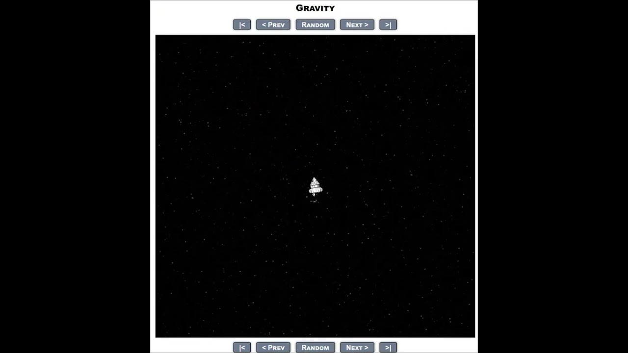 xkcd 2712 Gravity space game - Blackhole consumable