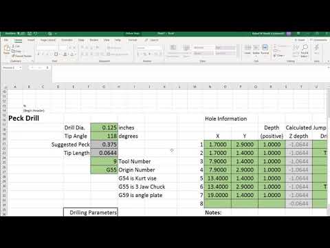 4476 CNC Programming with Excel - Lab Overview