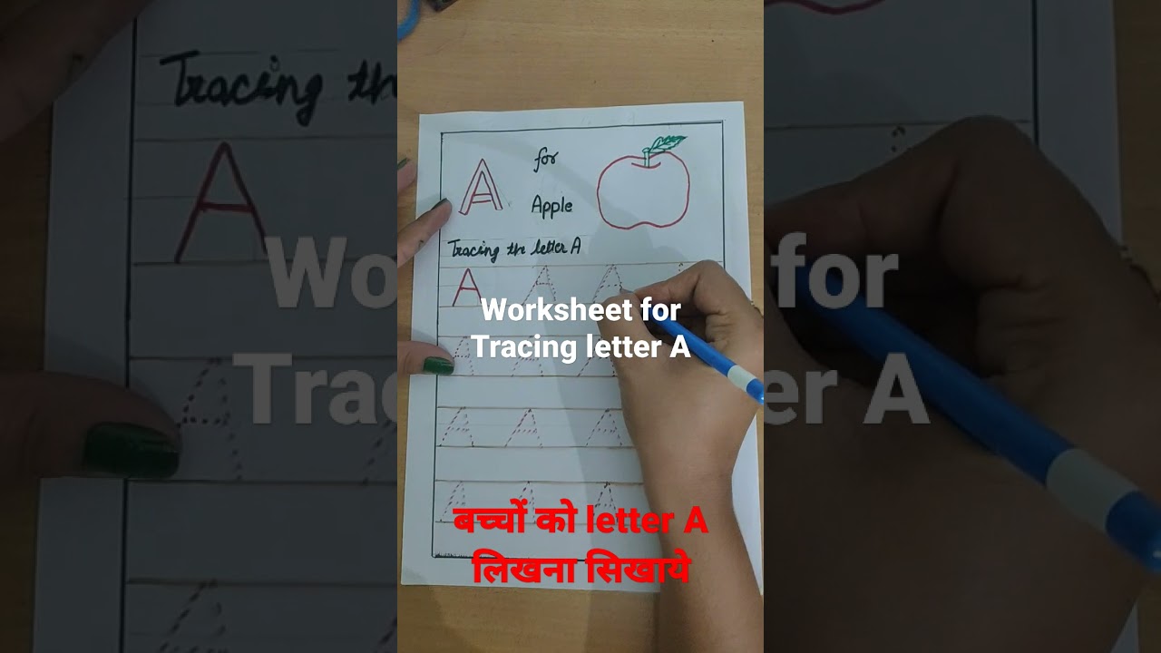 worksheet for Tracing capital letter A || trace the letter A.