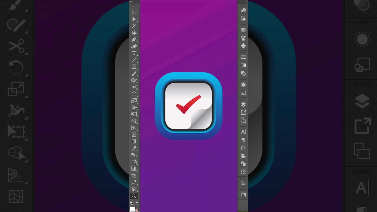 Making Check Mark Icon ✅ Illustrator #ytshorts #youtubeshorts #drawing  #graphicdesigntutorial