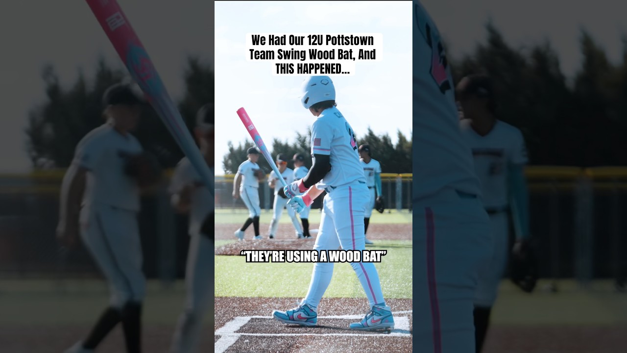 We Challenged Our 12U Pottstown Scout Team To Swing WOOD BATS, And This Happened… #shorts