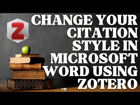 How to change your citation style in your Word document using Zotero