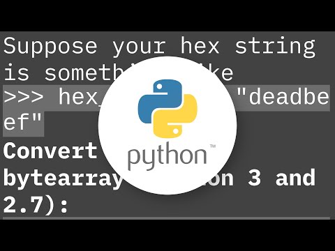 hexadecimal string to byte array in python