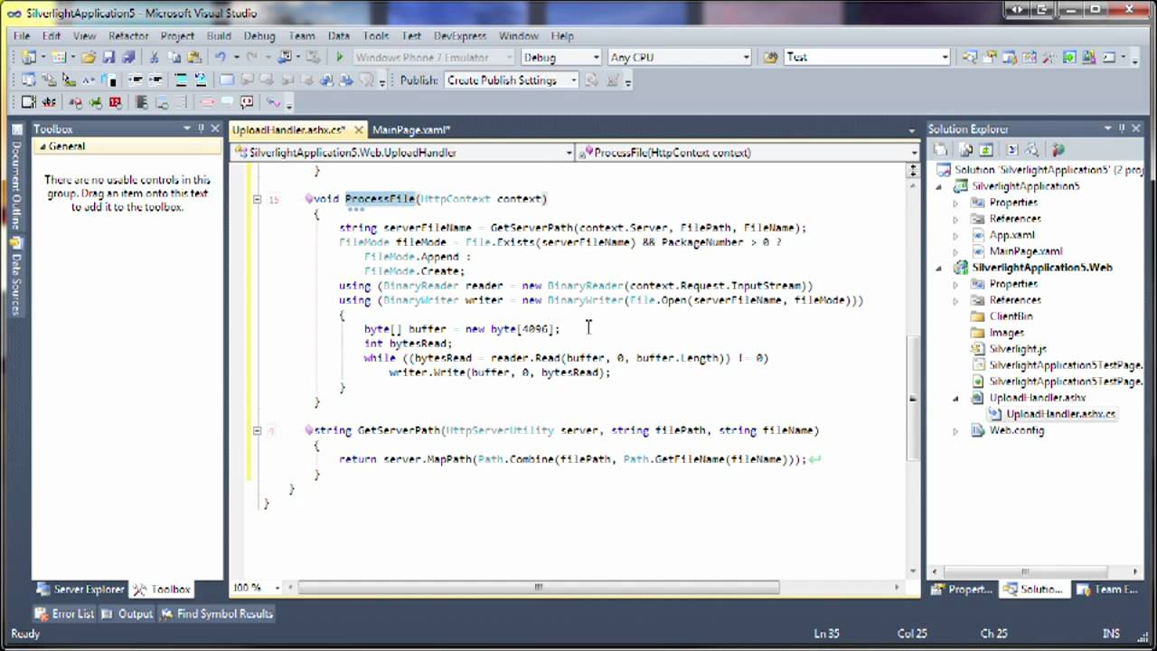 Silverlight Upload Control - Getting Started