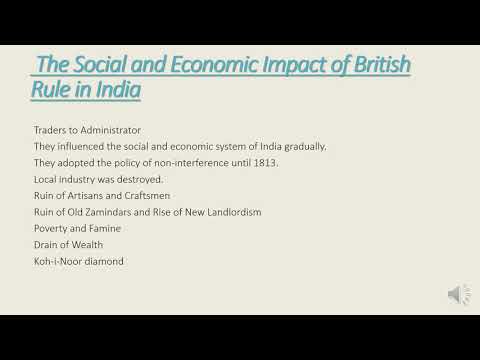 Lecture 8 Impacts of Imperialism in India