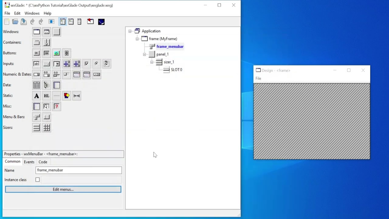 8 Menu Bar in wxPython (wxPython Tutorial)