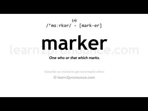 Pronunciation of Marker | Definition of Marker