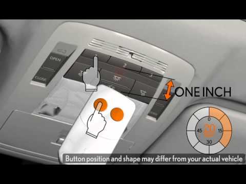 2010-2012 Quick Guide - Lexus Garage Door Opener