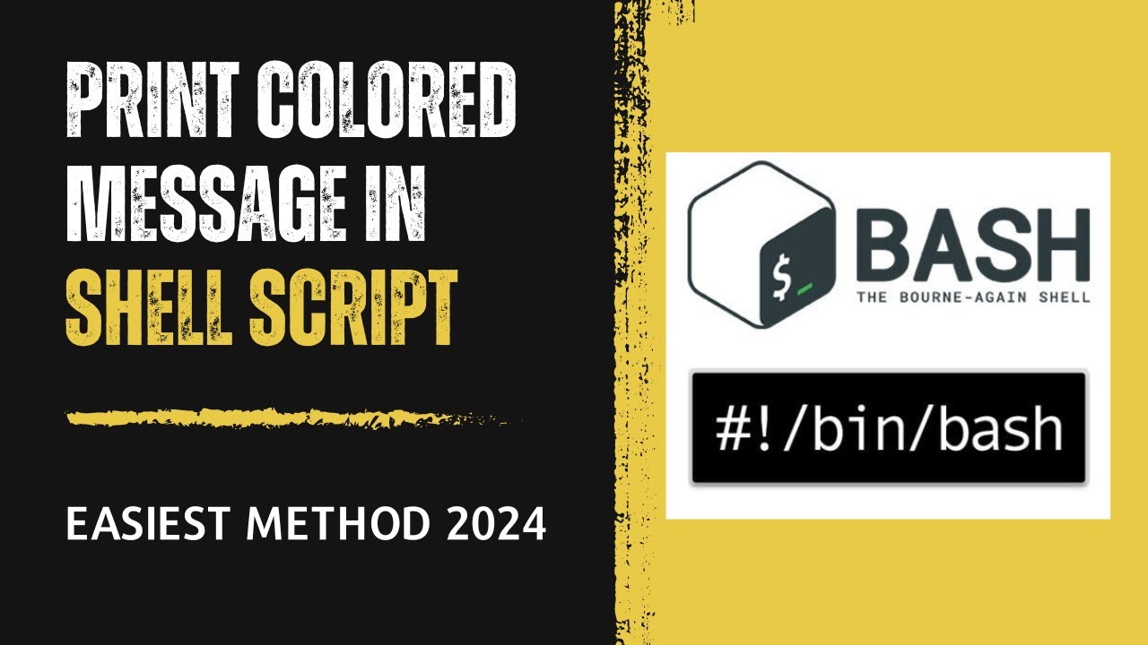 Print colored message in shell script - Easiest method 2024