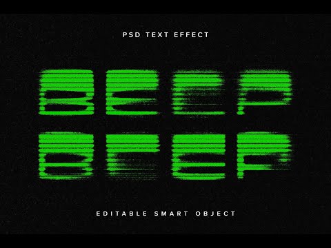 Neon Green Grunge Text Effect Mockup Download