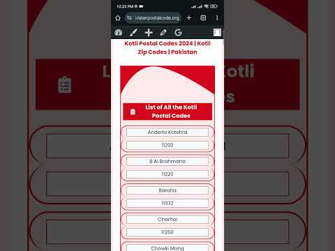 How to find the Kotli Postal Codes?