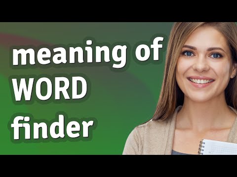 Word finder | meaning of Word finder