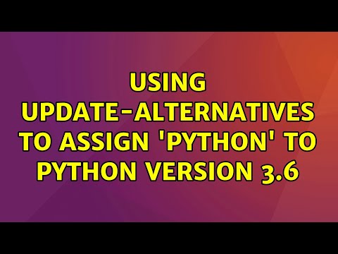 Ubuntu: Using update-alternatives to assign 'Python' to Python version 3.6
