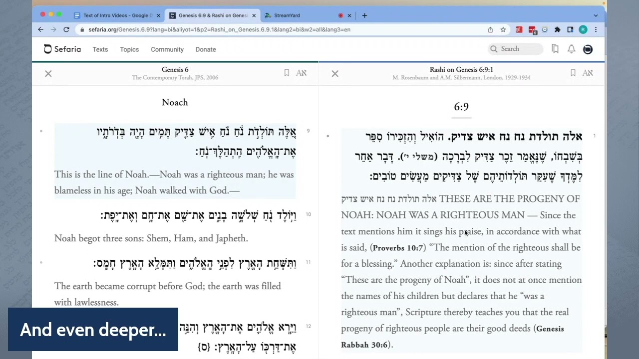 Sefaria 101 -  Going Deeper Into the Text
