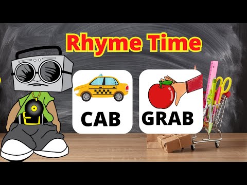 Learn your Rhyme Words Preview Video with Tiny Teaching Rhyming Time