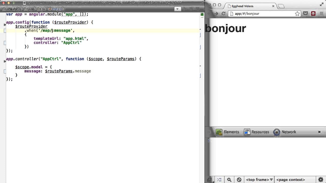 Egghead.io - AngularJS - $routeParams