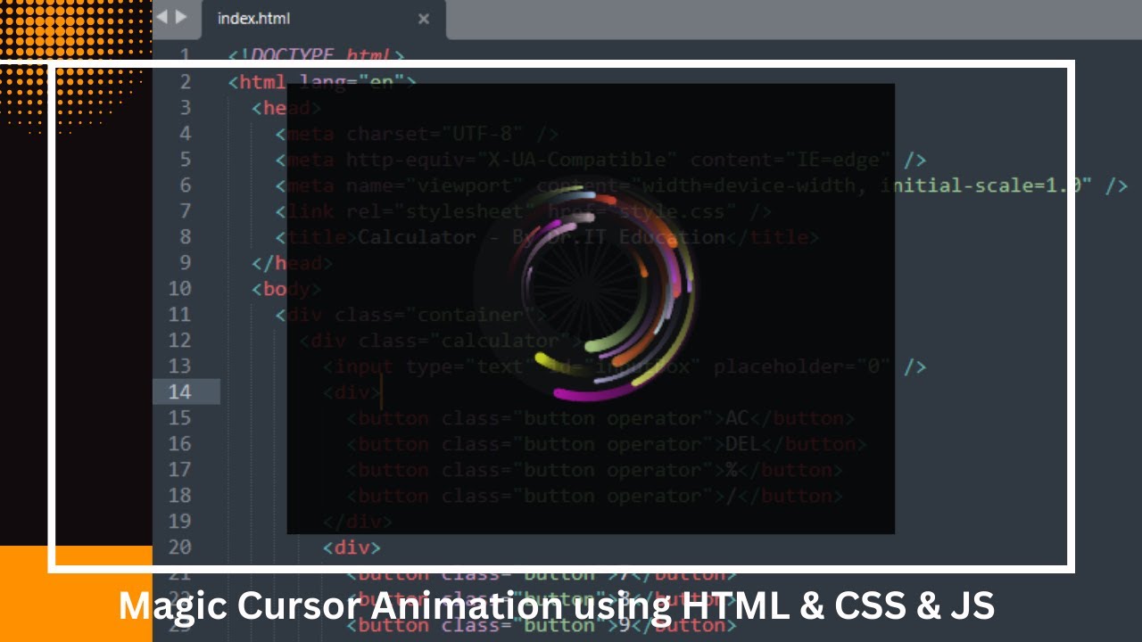 Magic Cursor animation using HTML ,CSS & JS |#css #html #javascript #webdevelopment @dr.iteducation