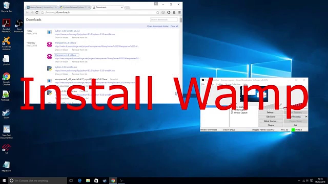 Config Wamp server to run python cgi apache cgi-bin PHP