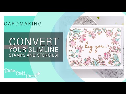 How to Make A2 Cards with Slimline Stamps and Stencils! 🤩