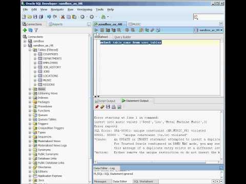 Oracle Database Objects