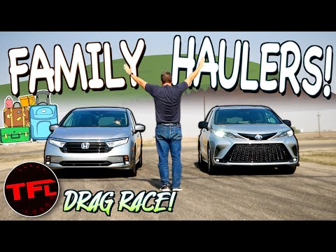 2021 Toyota Sienna Drag Race Honda Odyssey in Minivan Performance War ...