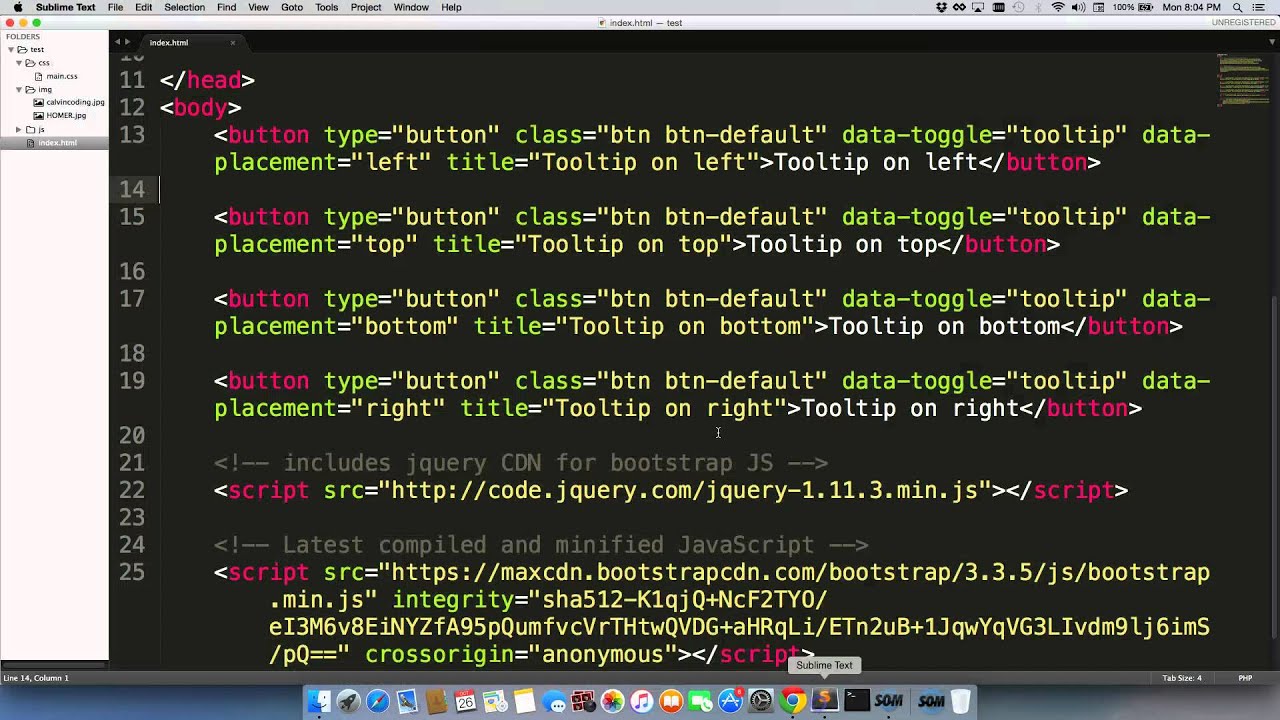 How to add Tooltips using Bootstrap's JavaScript