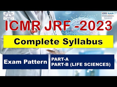 ICMR JRF SYLLABUS | ICMR JRF LIFE SCIENCES | ICMR JRF SOCIAL SCIENCES | ICMR JRF 2023-24 #icmr