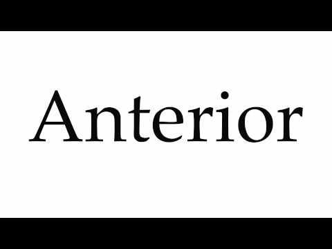 How to Pronounce Anterior