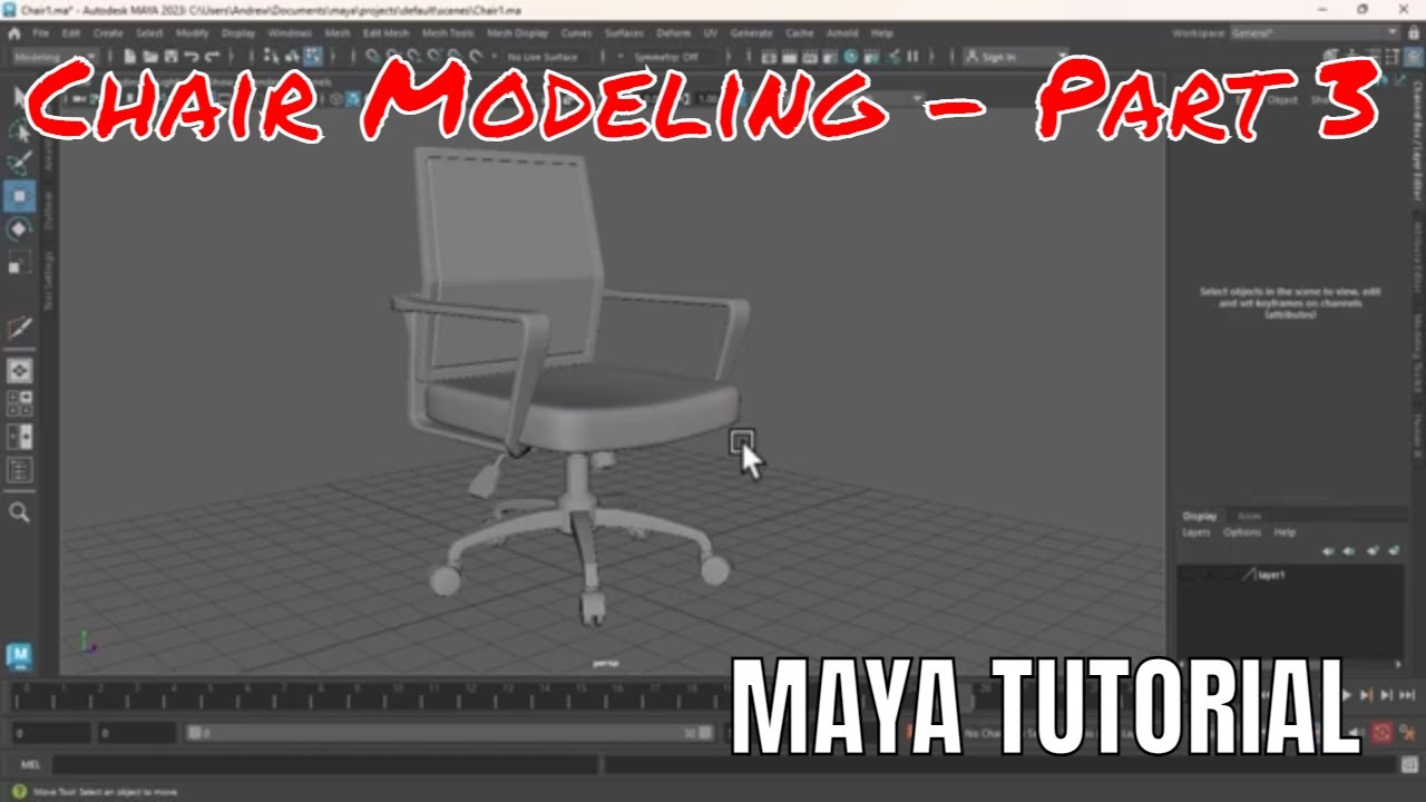 Chair Modeling Part 3 | Finishing Touches