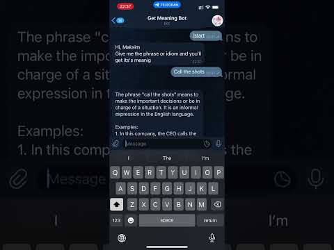 Chat bot for understanding the meaning of English idioms
