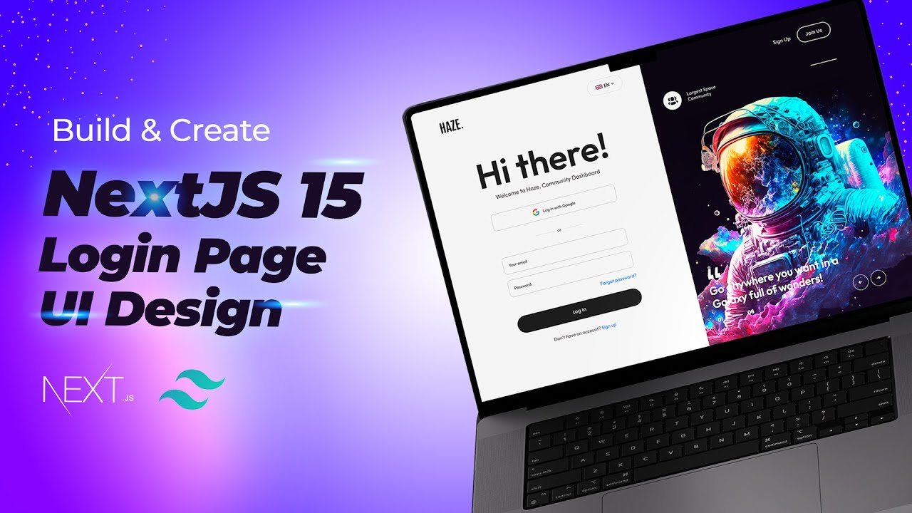 Build Stunning #nextjs15  #tailwindcss  Login Page Web UI Design – Tutorial for Developers