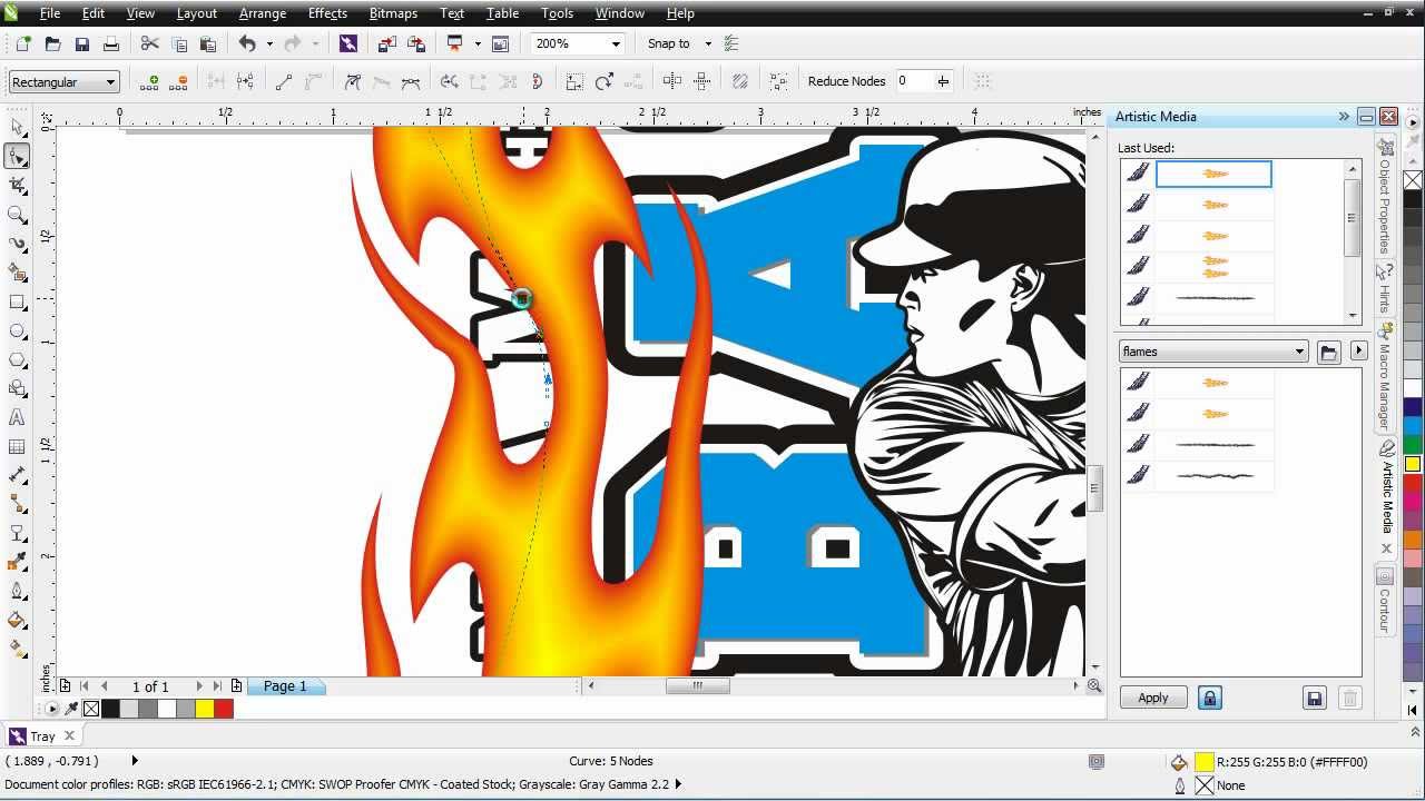 CorelDRAW X6 working with brushes video tutorial