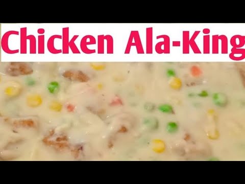chicken ala-king, fast n easy, in your kitchen, over rice,