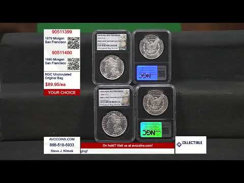 1879 &1880 Morgan - San Francisco - NGC Uncirculated Original Bag