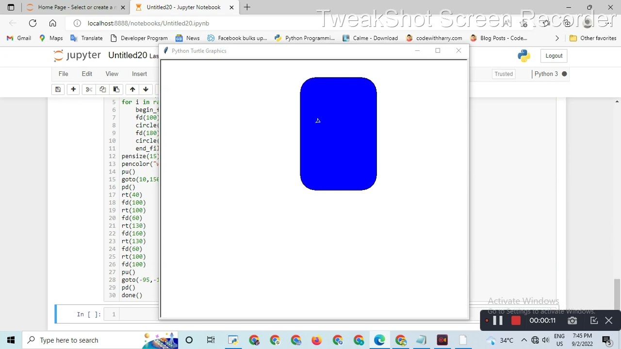 Bluetooth logo || python turtle graphics || python for beginners #poojapatel #python #chiki1601