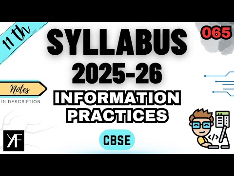 Class 11 IP Syllabus | INFORMATICS PRACTICES (Code 065) | CBSE 2025-26