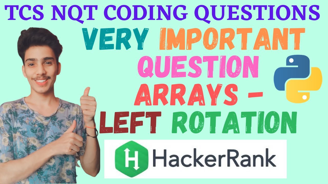 Array Left Rotation - HackerRank Solution in Python | TCS NQT Coding Questions in Python