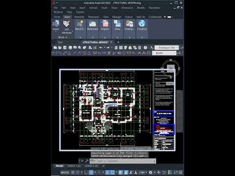 PDF TO AUTOCAD IMPORT WITH NORMAL SCALE DIMENSION #construction #engineering #structuraldesign